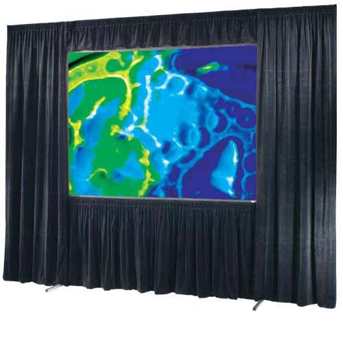 Fast Fold Black Velour Drape